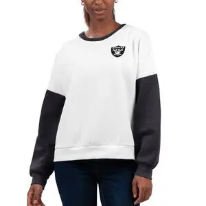 G-III 4HER BY CARL BANKS Las Vegas Raiders A-game Pullover Sweatshirt - White