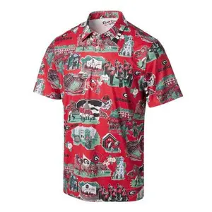 Reyn Spooner Georgia Bulldogs Scenic Polo - Red