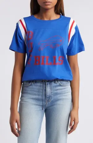 WEAR BY ERIN ANDREWS Buffalo Bills Cinched Colorblock T-shirt - Royal