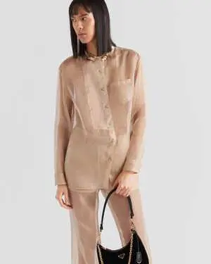 Prada Embroidered Organza Shirt