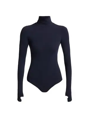 Commando Ballet Body Turtleneck Bodysuit Navy