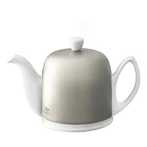 DEGRENNE PARIS Salam 23 Oz. Tea Pot - White/zinc