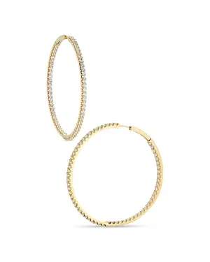 Nadri Pave Hoop Earrings - Gold