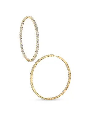 Nadri Inside Out Hoop Earrings - Gold