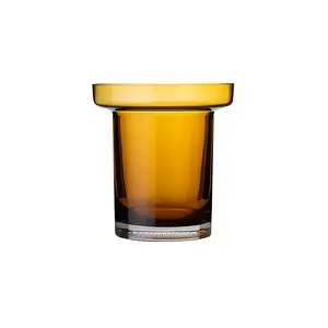 KOSTA BODA Limelight Low Vase - Amber