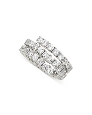 Nadri Cubic Zirconia Flex Wrap Ring - Silver