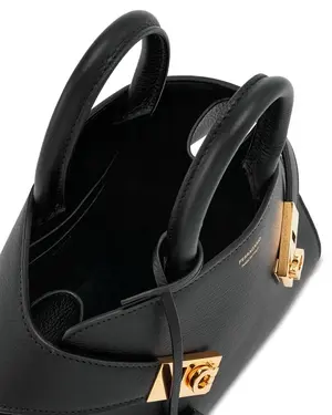 FERRAGAMO Hug Soft Mini Leather Crossbody - Nero