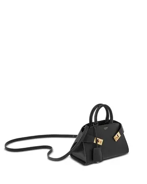 FERRAGAMO Hug Soft Mini Leather Crossbody - Nero