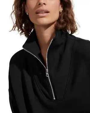 Varley Hawley Half Zip Sweatshirt - Black