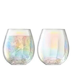 LSA Pearl-look Tumbler, Set Of 2 - Mother Of Pearl