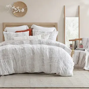 PERI HOME Snow Leopard Comforter Set, Full/queen - Ivory