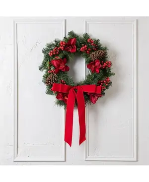 COCOBELLA Natalee Holiday Wreath - Red