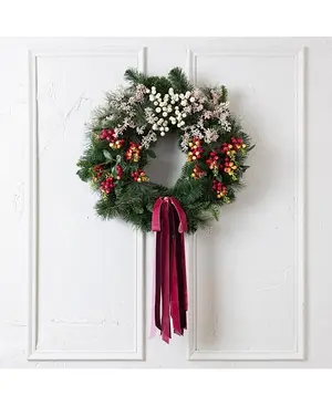 COCOBELLA Ruby Holiday Wreath - Pink