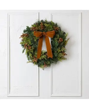 COCOBELLA Ivy Holiday Wreath - Orange