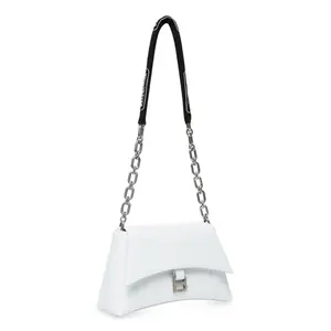 Balenciaga Downtown Small Shoulder Bag With Chain - White
