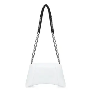 Balenciaga Downtown Small Shoulder Bag With Chain - White