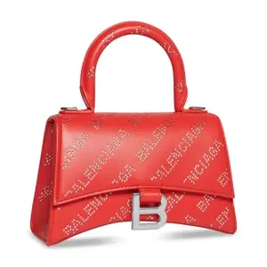 Balenciaga Hourglass Xs Handbag With Rhinestones