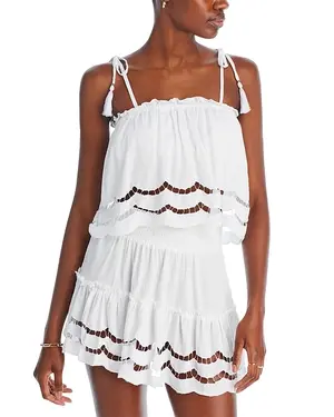 Tiare Hawaii Francesca Tie Shoulder Top - White