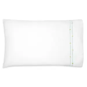 SFERRA Diamantini Pillow Case, Standard - White/aqua