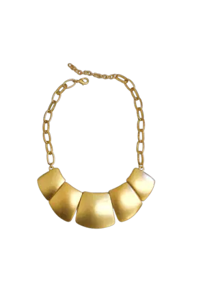 KENNETH JAY LANE Satin Wedge Chain Necklace - Gold