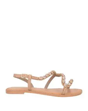 CAFÈNOIR Woman Sandals Brown Size 9 Soft Leather Beige