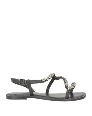 CAFÈNOIR Sandals Size Soft Leather - Black