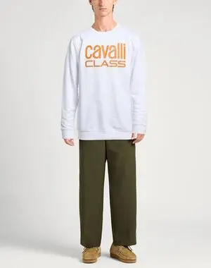 Roberto Cavalli Sweatshirt In Cotton And Polyester - White