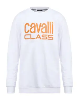 Roberto Cavalli Sweatshirt In Cotton And Polyester - White