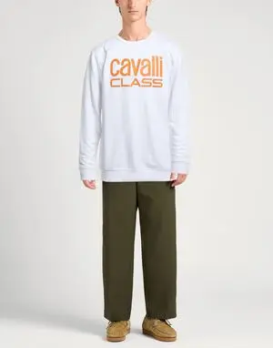 Roberto Cavalli Sweatshirt In Cotton And Polyester - White
