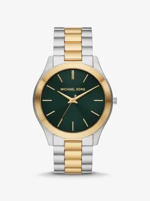 Michael Kors Oversized Slim Runway Two-tone Watch In By