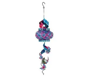 EVERGREEN Outdoor Hanging Solar Swirl Spinner