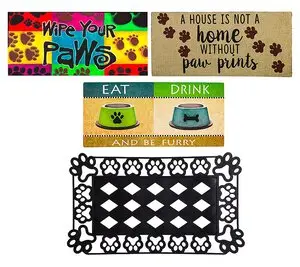 EVERGREEN Dog Themed Set Of 3 Sassafras Mat Ins Rts & Mat Tray - One-color