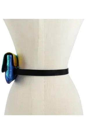 Kurt Geiger Leather Belt Bag - Rainbow/ant. Silver