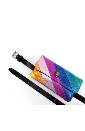 Kurt Geiger Leather Belt Bag - Rainbow/ant. Silver