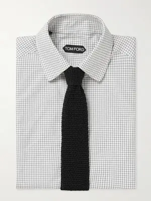 TOM FORD Slim-fit Checked Cotton-poplin Shirt
