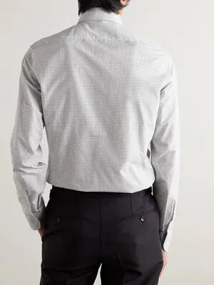 TOM FORD Slim-fit Checked Cotton-poplin Shirt