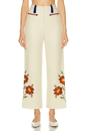Bode Floral Pants For Women