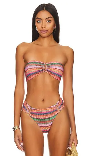 PQ SWIM Detail Bandeau Bikini Top - Jetty Stripe