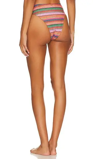 PQ SWIM Fanned Bikini Bottom - Jetty Stripe