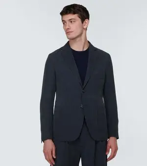 Giorgio Armani Pinstripe Blazer - Black