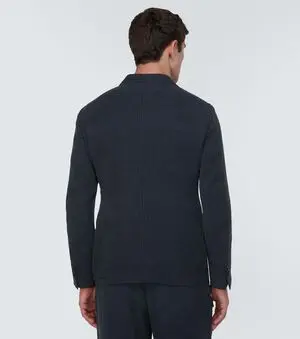 Giorgio Armani Pinstripe Blazer - Black