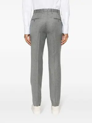 Incotex Mélange Tapered-leg Trousers - Grey