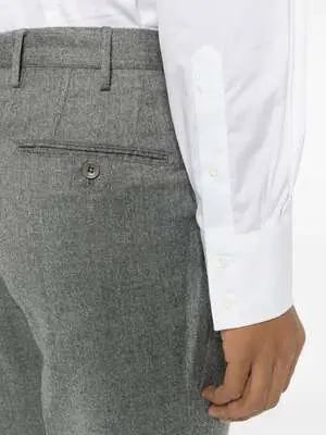 Incotex Mélange Tapered-leg Trousers - Grey