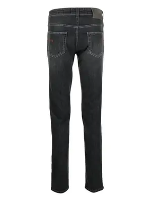 BARBA NAPOLI Logo-patch Stretch Skinny Jeans