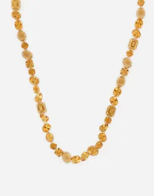 Dolce & Gabbana Rainbow Necklace With Citrines - Gold