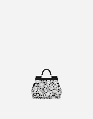 Dolce & Gabbana Mini Sicily Handbag With Gemstone Embellishment