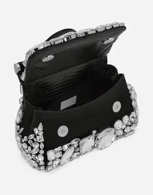 Dolce & Gabbana Mini Sicily Handbag With Gemstone Embellishment