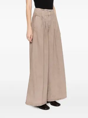 Peserico Wide-leg Pleated Jeans