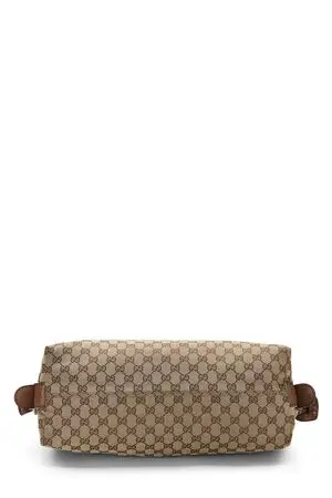 Gucci Original Gg Canvas Bamboo Braided Handle Bag