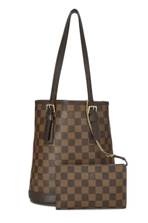 LOUIS VUITTON Damier Ebene Marais Bucket Bag